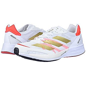 adidas Adizero Adios 6 Running Shoe - Women's FTW White/Gold Metallic/Solar Red, 6.5