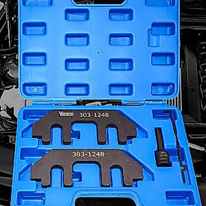 Yuesstloo Camshaft Holding Tool Kit with Tension Tool, Timing Alignment Holder Tool for Ford 3.5L & 3.7L 4V Engines, Replace 303-1248 303-1530, with Portable Case and Gloves