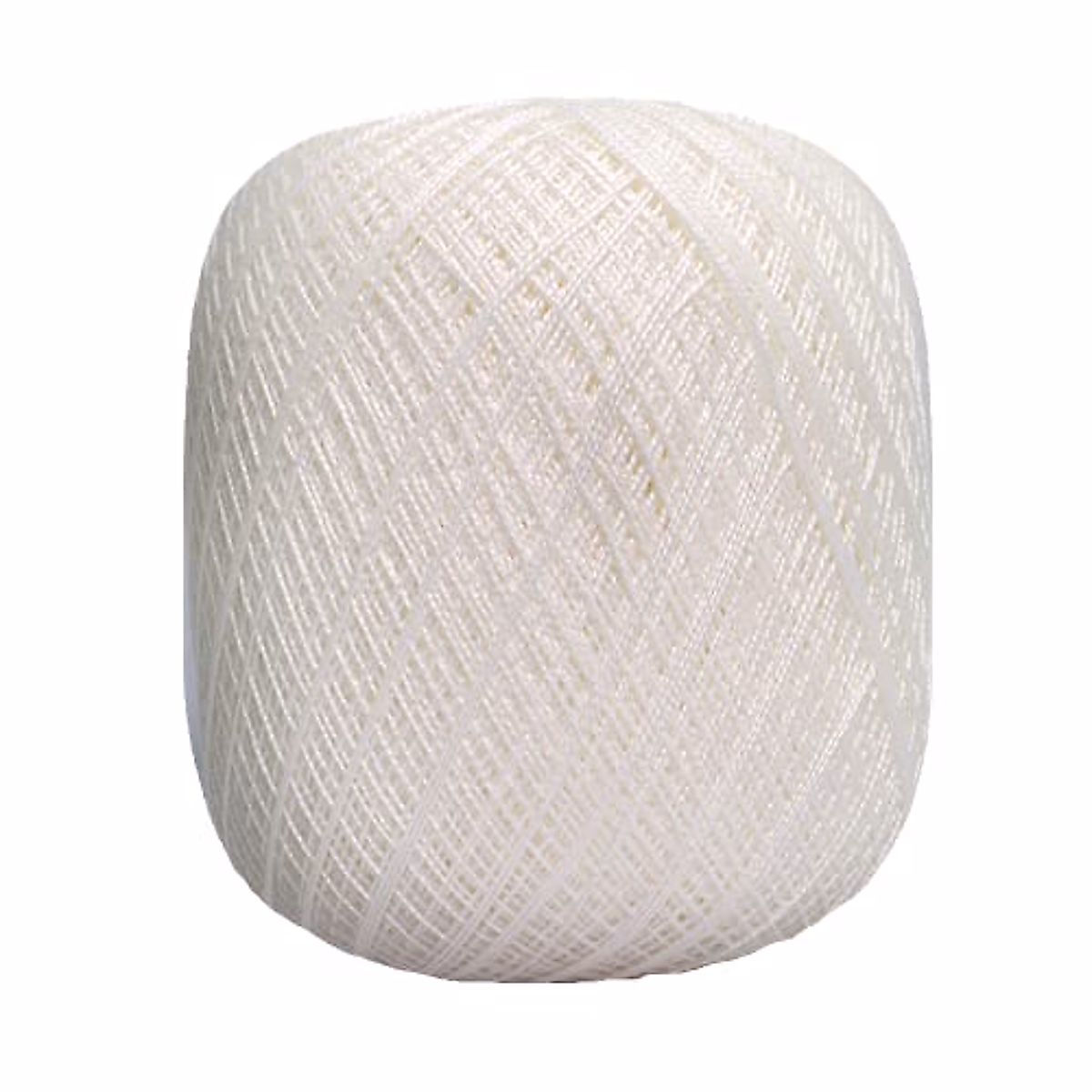 Ciruclo Queen Yarn for Crocheting and Knitting Yarn - 100% Egyptian Cotton Yarn, Combed, Gassed and Mercerized - Crochet Thread - Lace Thread, 8/2, 741 yds, 3.5 oz – White Yarn, 8001