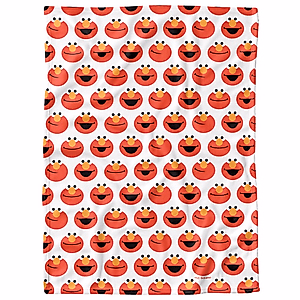 LOGOVISION Sesame Street Lightweight Baby Blanket, 30"X40", Simple Elmo Pattern Unisex for Infants Girls & Boys