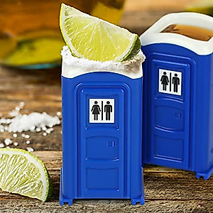 Porta Potty Shot Glasses, 1 Gift for Your #2 Humor", Funny Shot Glasses, Gag Gift for Men, White Elephant Exchanges, and Shot Glass Collectors