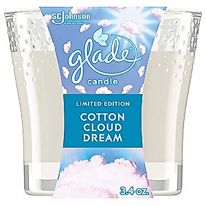 Glade Candle Jar, Air Freshener, Cotton Cloud Dream, 3.4 oz