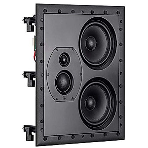 Monolith THX-LCR - THX Ultra Certified 3-Way LCR in-Wall Speaker, 1in Silk Dome Tweeter, for Home Theater, Easy Install, Black