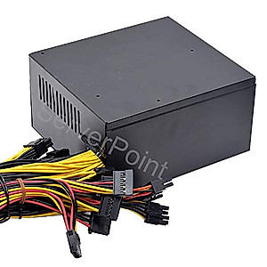 AC110-220v ATX Pc 2000W Power Supply 8 Graphics Card Ethereum ETH BTC Mining Antminer PSU for US CA BR Voltage