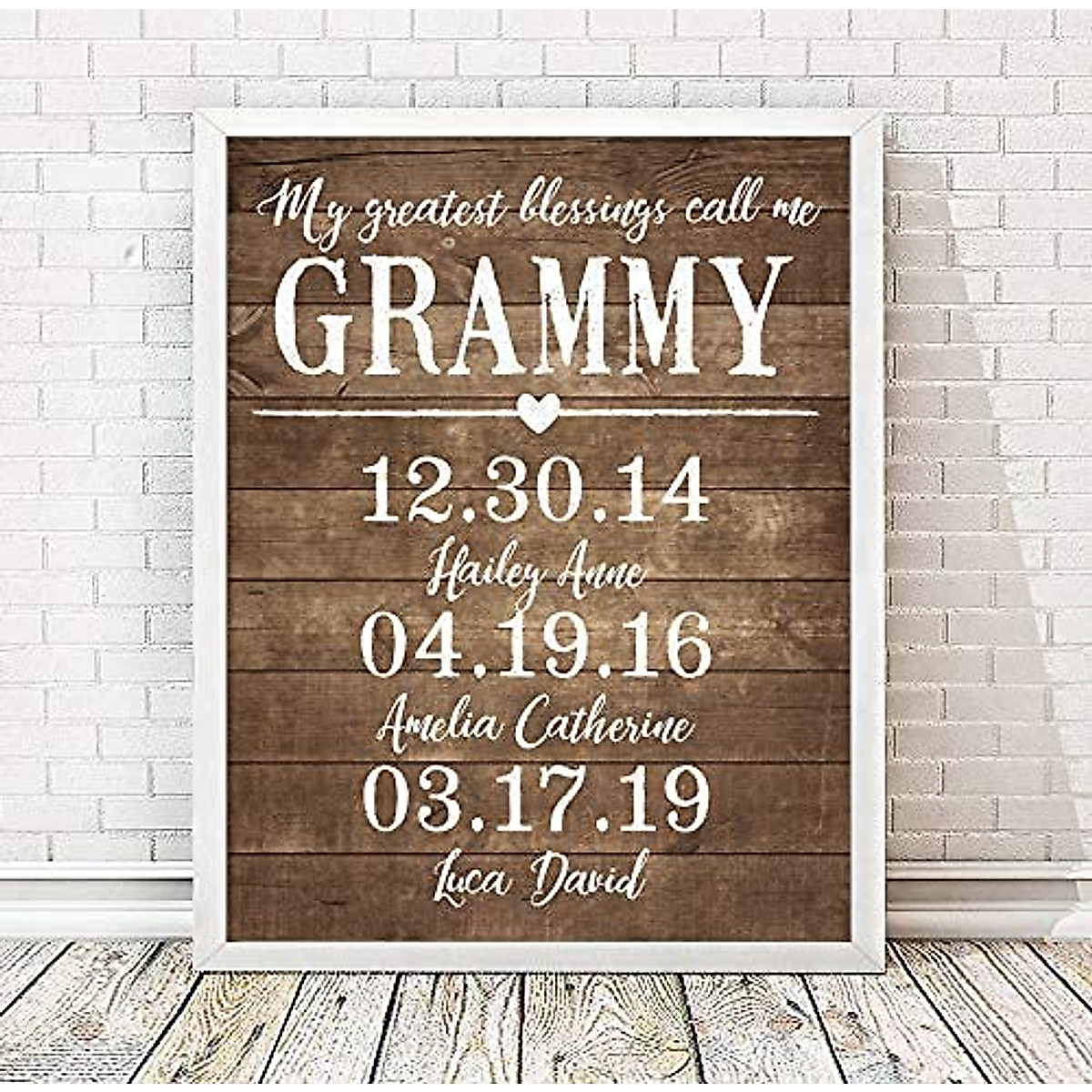 CANARY ROAD Greatest Blessings Print | Personalized Mother Gift | Gift For Mom | Gift For Grandma | Mother Present | Mothers Day Gift | Unique Mom Gift