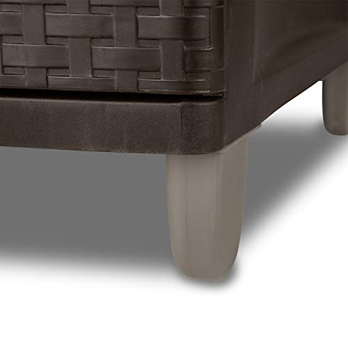 Sterilite 01986P01 3 Weave Drawer Unit, Espresso with Driftwood Handles and Legs, 1-Pack