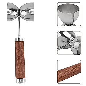 Double Jigger Stainless Steel Cocktail Bartending Tool Bar Measuring Jigger Ounce Cup with Handle Home Office Barware