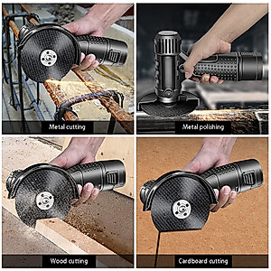 ALUNYAN Cordless Angle Grinder 4 Inch Hand Grinder 9000RPM with with 6000 MAh Lithium Battery& Charger for Cutting and Grinding Wood and Metal.