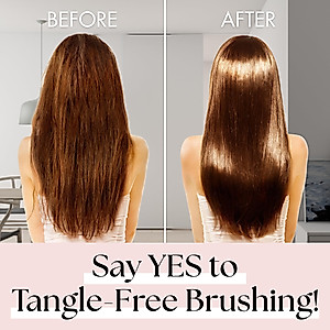 Lily England Detangler Brush & Comb Set - Lightweight Wide Tooth Detangling Tool for Women & Kids - Smooths Curly, Straight, Dry, Fine, & Thick Hair, Purple