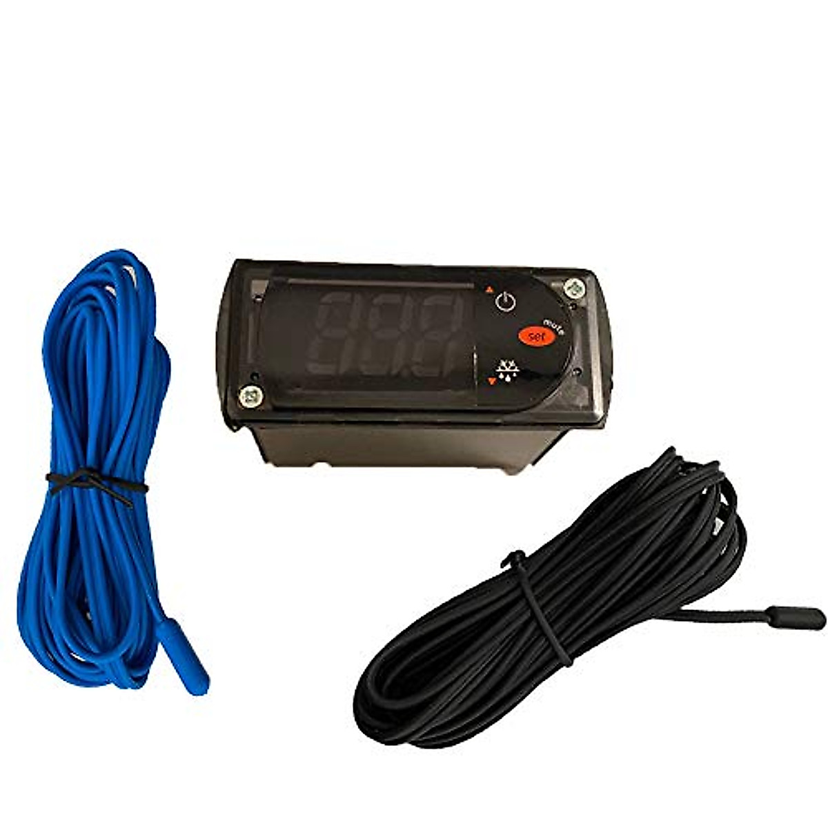 New Carel Temperature Thermostat PJEZS0H100 with Temperature Sensor Probes 115V Black