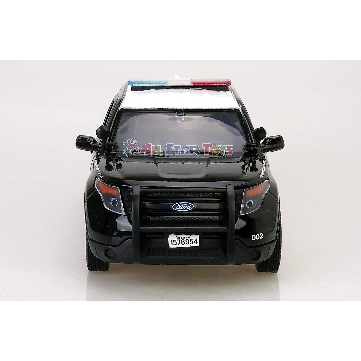 2015 Ford Interceptor Police Car Black/White 1/24 by Motormax 76954