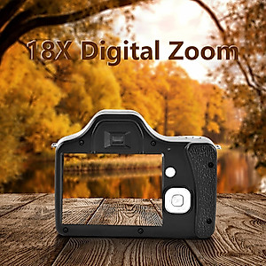 Digital Camera for Photography, 16MP 2.4 Inch LCD Screen 16X Digital Zoom Point and S-Hoot Cameras Digital Camera Small Camera for Teens Students Boys Girls Seniors (Black)