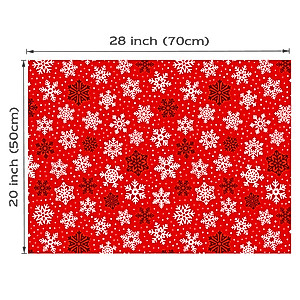 MotiGiftie Christmas Wrapping Paper for Kids Adults - Xmas Wrapping Paper with Red/Green Plaid, Reindeer, Snowflakes, “Ho Ho” Xmas Trees - 20 x 28 Inches, 12 Folded Sheets, Easy to Store