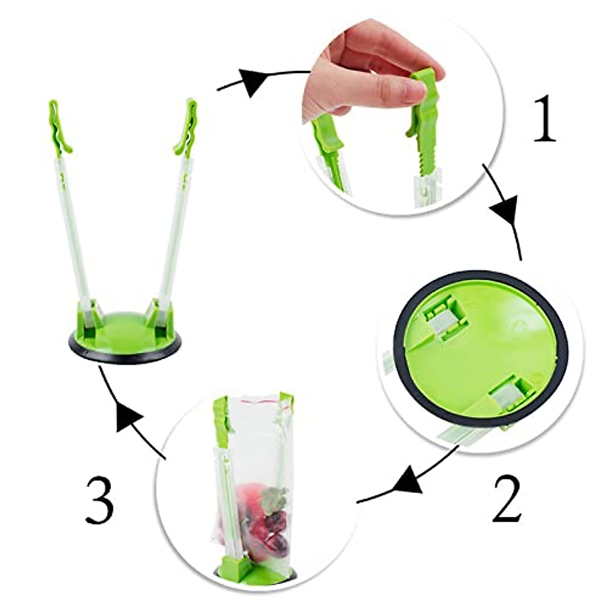 Baggy Rack - (8 Pack),Food Storage Bags Clip, For Food Prep Bag/Plastic Freezer Bag/Ziploc Bag Holder Stand,Meal Planning/prep Bag Holders.MONOTONOUS