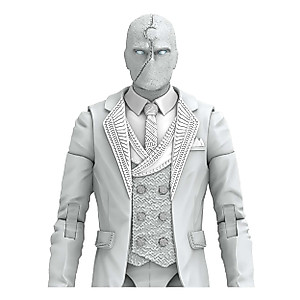 Marvel Legends Series Disney Plus Mr. Knight MCU Series Action Figure 6-inch Collectible Toy, Includes 4 Accessories and 1 Build-A-Figure Part,White