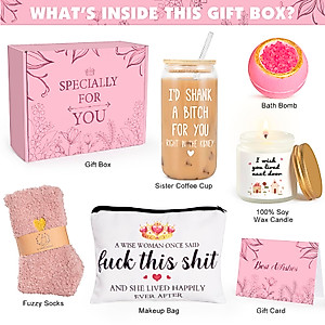 Sister Birthday Gift Ideas - Sister Gifts from Sister, 6 Pieces Sister Gifts, Christmas Gifts Happy Birthday Gifts for Sister, Sister Gifts for Cool Sister Soul Sister, Sister Gifts from Sister in Law