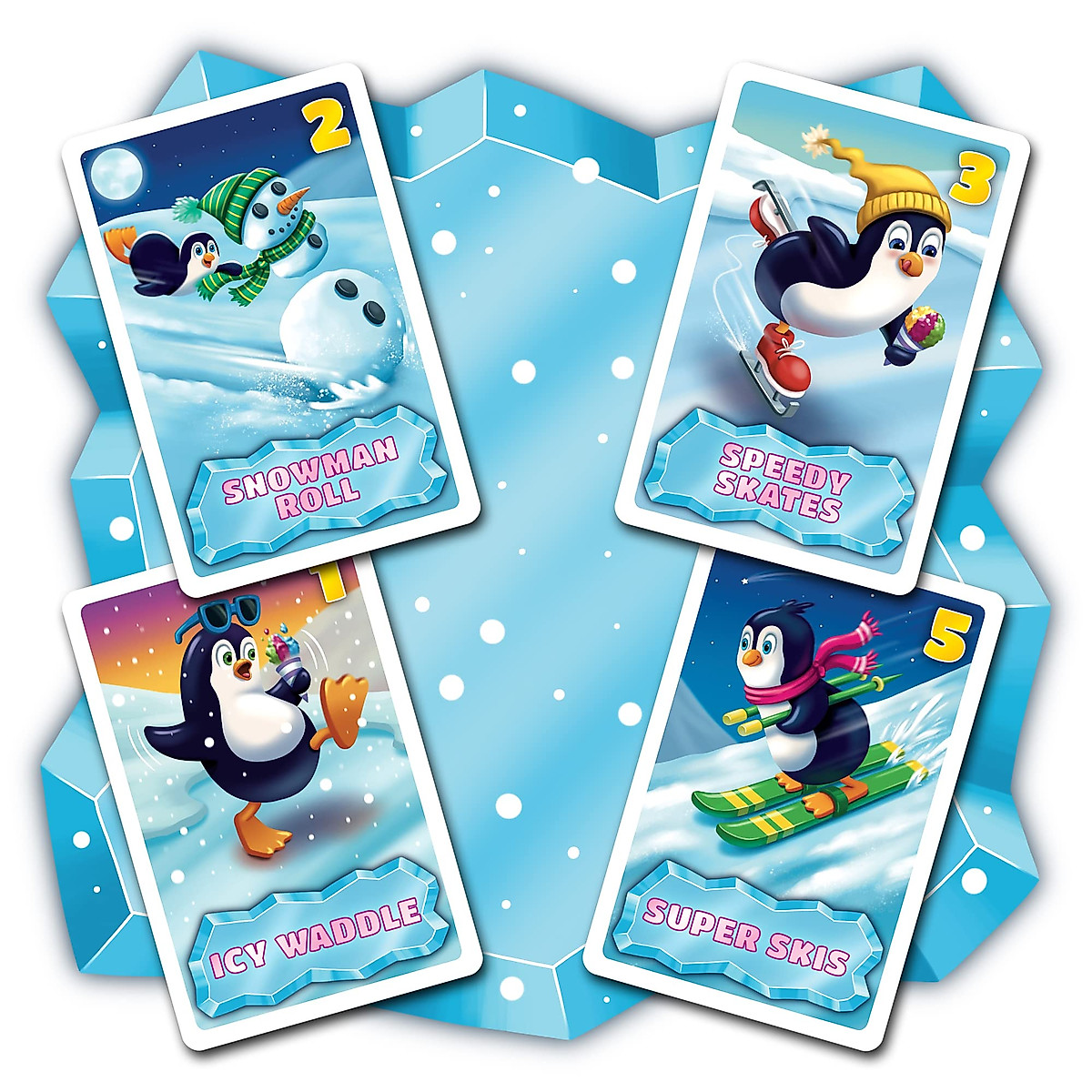 Jumping High Fives Baby Penguin Racing Board Game - Snowy Penguin Race Game for 2-4 Kids Ages 4 and Up, Children Learn New Skills While Sliding Down The Iceberg to Reach The Polar Party