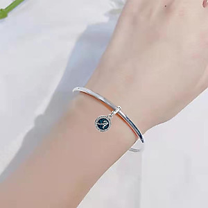 Chili Jewelry Sparkling Blue Letter C Charm Personalized Initial Name Jewelry Compatible With Pandora Charms Bracelets