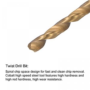 uxcell M3 x 0.5 Spiral Point Thread Tap and 2.5mm Twist Drill Bit Set, Metric Titanium Plated 6542 High Speed Steel Machine Screw Thread Tap Threading Tool