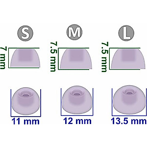 ALXCD Eartips Compatible with Galaxy Buds 2 Earbuds, S/M/L 6 Pairs Soft Silicone Earbud Tips Eartips Replacement Tips, Compatible with Galaxy Buds2 Earbuds SM-R177, Lavender sml