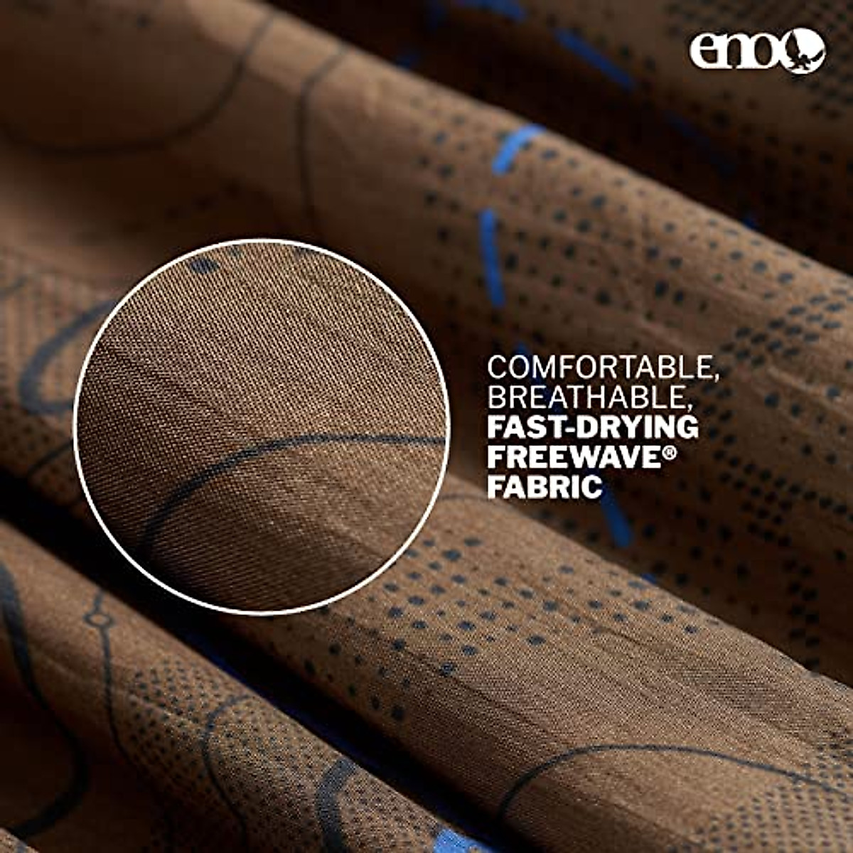 ENO DoubleNest Hammock Prints - Fade Teal/Chartreuse