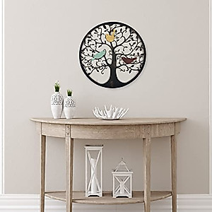 Remenna Metal Wall Art-Tree of Life Wall Decor 23inch Family Tree Metal Wall Hanging Bedroom Living Room Decor Outdoor Decoration (Tree of Life)