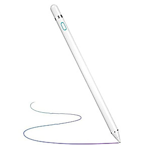 Stylus Pens for Touch Screens,1.5mm Fine Point Rechargeable Active Pencil Digital Pencil Capacitive Pen Compatible with i-Phone i-Pad and Other Tablets (White)