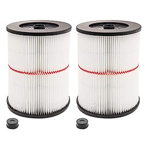 Replacement Cartridge Filter for Shop Vac Craftsman 9-17816 Filter for Craftsman 17816 Vacuum Filter General Purpose Wet Dry Air Filter for 5 & Larger Gallon Vacuum Cleaner 2 Packs