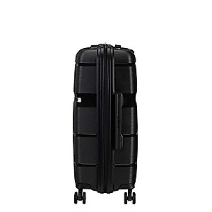 American Tourister Unisex_Adult Luggage Suitcase, Black (Vivid Black), M (66 cm-63 L)