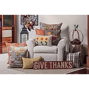 Pillow Perfect Indoor/Check Please Sunshine Throw Pillow, 18-inch, Yellow