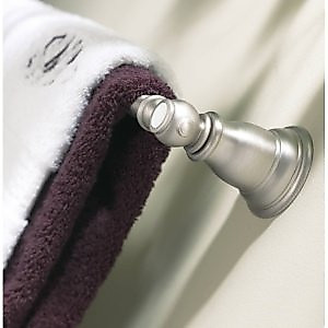 Moen YB5408BN Kingsley Traditional Double Post Pivoting Toilet Paper Holder, Brushed Nickel