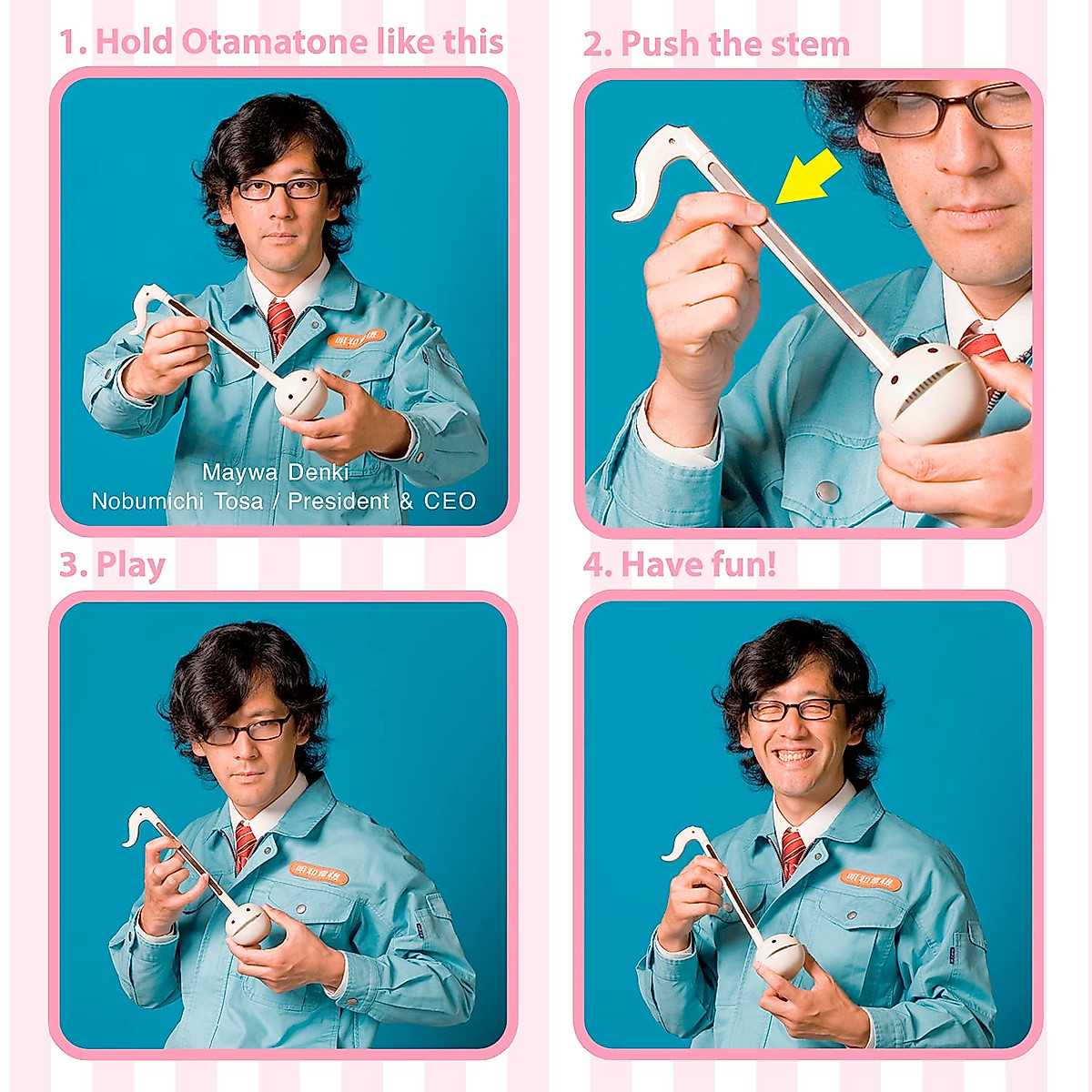 Otamatone Japanese Electronic Musical Instrument Portable Music Synthesizer from Japan by Maywa Denki Studio Award Winning, Educational Fun Gift for Children, Teens & Adults - Mint