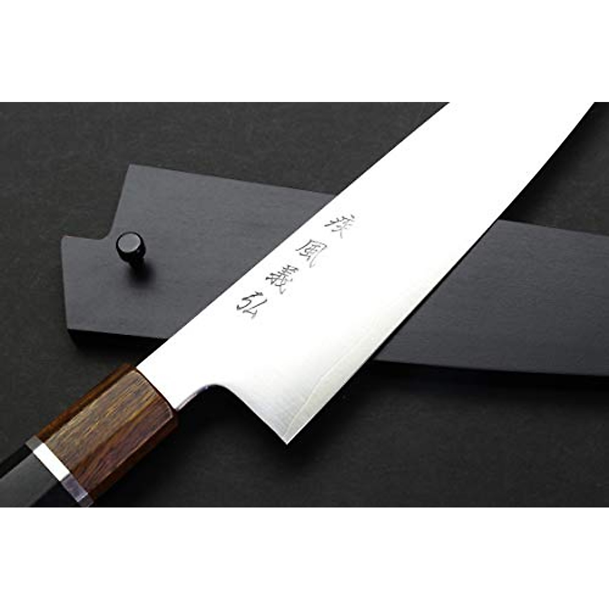 Yoshihiro TM-Hayate ZDP189 Super High Carbon Stainless Steel Gyuto Knife Octagonal Ebony Wood Handle with Sterling Silver Ring (10.5'' (270mm))