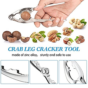 41 Pcs Seafood Tools Set Including Lobster Crackers, Stainless Steel Seafood Forks and Storage Bag, Nut Cracker Set Lobster Crackers Opener Shellfish for Kitchen Seafood Party Supplies
