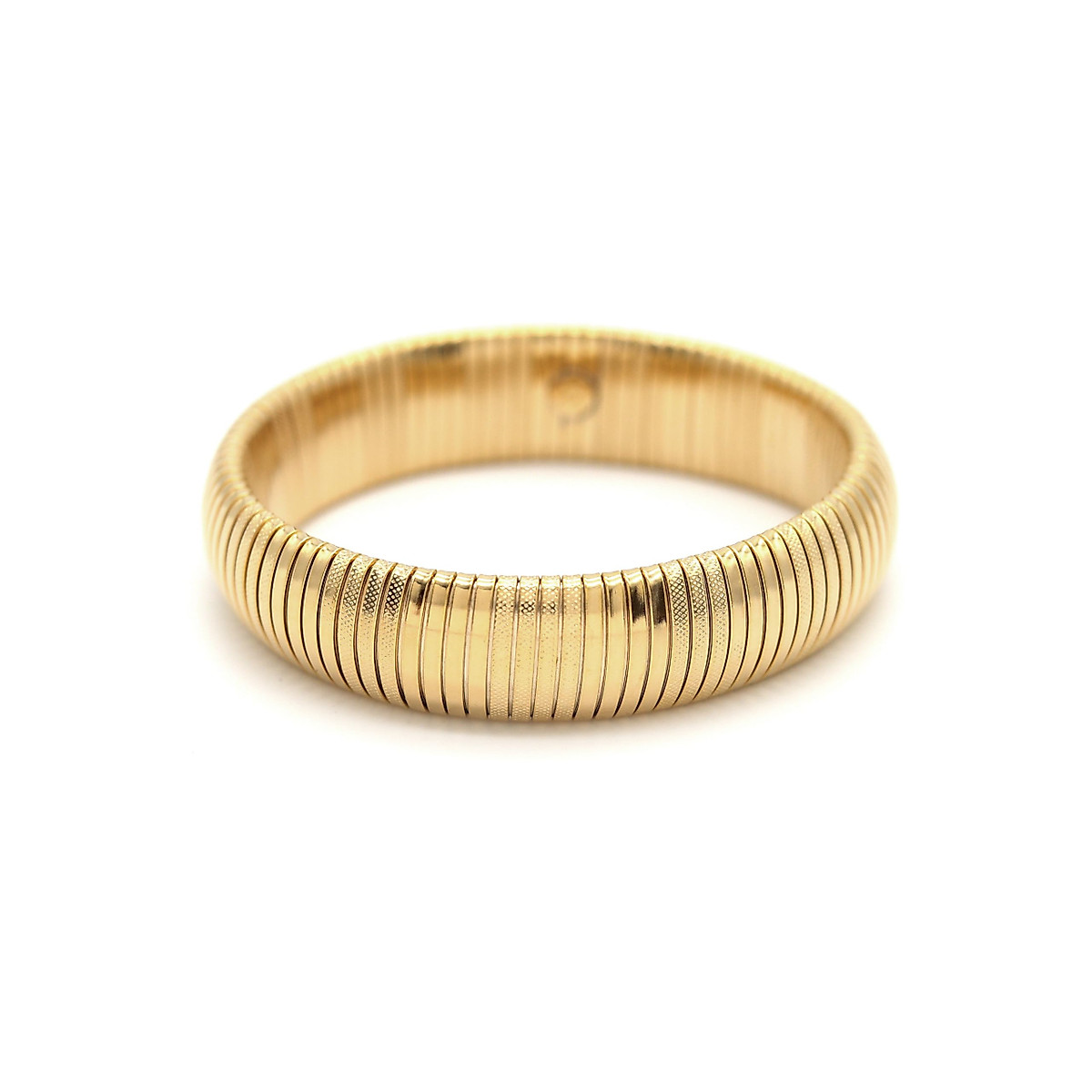 Marshal Metal Fashion Bracelet Omega 18k Gold Plated Brass Stretch Cobra Bracelet (14mm))