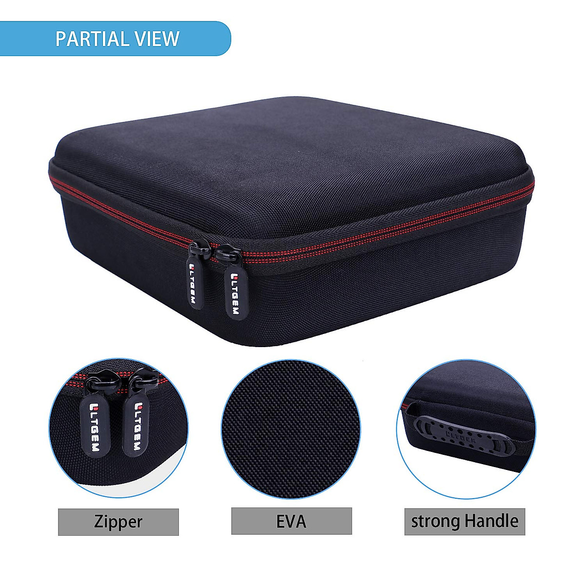 LTGEM EVA Hard Case for Zoom H6 All/Zoom H6 Six-Track/Zoom H6essential / Zoom H4essential Portable Recorder. Fits Charger, Cable and Other Accessories