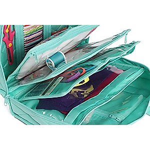 Earthwise Arts & Crafts Storage Bag Organizer Container with 17 Compartments Crafters Companion Great for Beads, Stones, Knitting, Crochet and More!