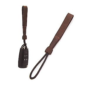 LAGIPA Leather Car Key Fob Keychain, Non-metallic Car Key Rope Lanyard Holder, No Metal Scratch