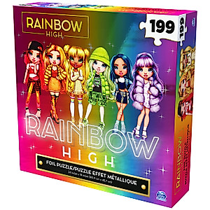 Rainbow High, Foil Jigsaw Puzzle 199-Piece Reflective Abstract Metallic Effect Featuring The Fashionable Dolls, for Kids Ages 8 and up