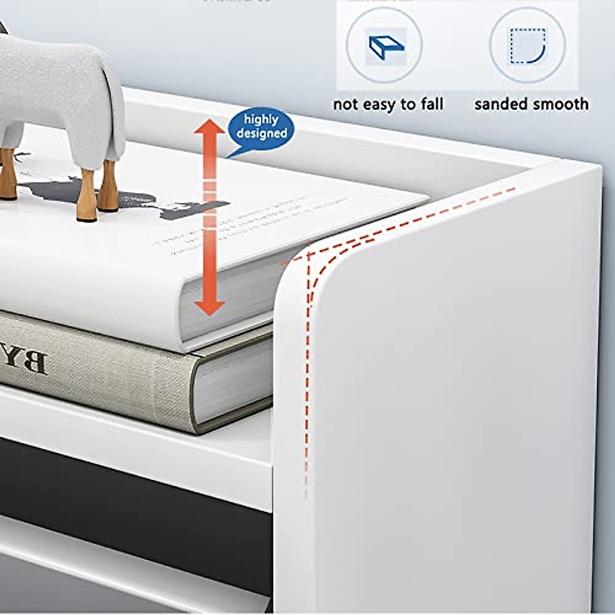 U&Q Modern Shoe Cabinet with Hidden Shoe Rack,Entryway Cabinet Large Capacity Shoe Storage Organizer,Creative Closet Shoe Cubby Decorative Furniture-White 80x17x116cm(31x7x46inch)