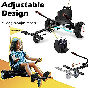 Adjustable Hoverboard Car Style Holder for 6.5" 8" 10" Two Wheel Self Balancing Scooter with 4 Length Adjustments (Balance Board Not Included)