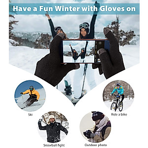 Winter Knit Glove for Women and Men,Touch Screen Magic Gloves Stretchy Warm (12 Pair)