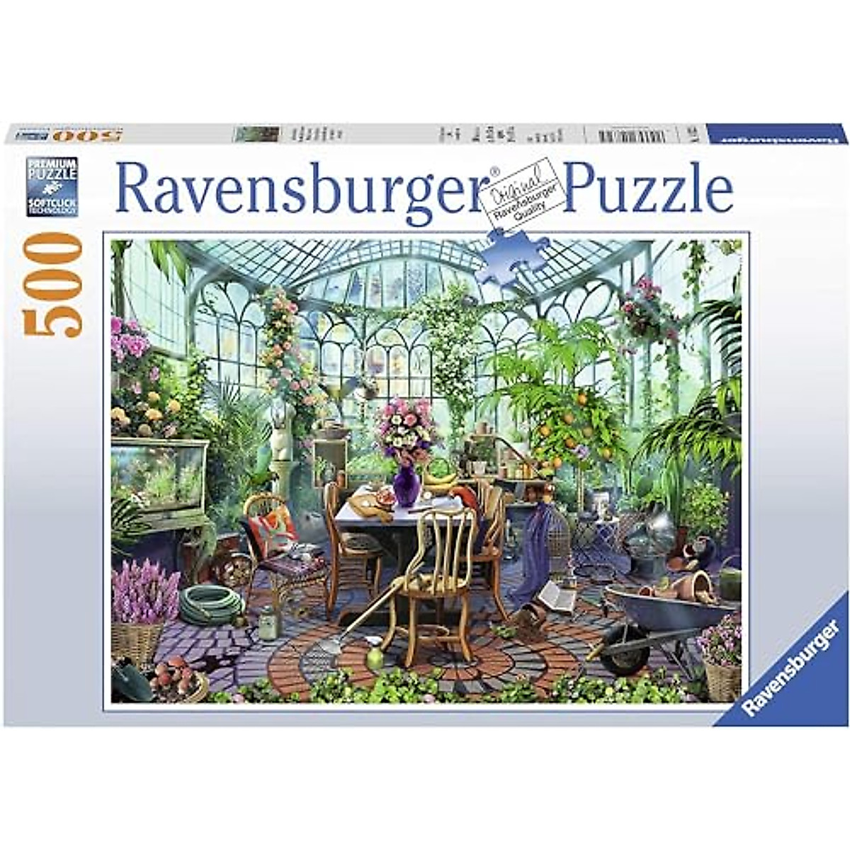 Ravensburger Greenhouse Morning 500 Piece Puzzle - Unique Artistic Experience | Materials | Perfect Fit Technology | Ideal for Family Gatherings | FSC-Certified Materials