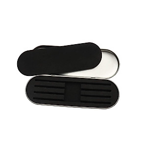 2 Pcs Eyelash Extension Tweezers Storage Case Professional Travel Small Box Portable Tin Holder Container for Tweezer, Pink and Silver (Tweezer Cases-Pink+Silver)