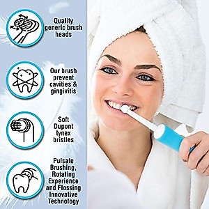 BrushIt Variety Pack of 16 Replacement Heads Including Protective Covers Compatible with Oral B Replacement Heads for Electric Toothbrush (16 Pack Variety + Covers)