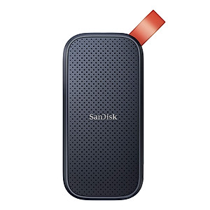 SanDisk 480GB Portable SSD, External Solid State Drive, Speeds Up to 520MB/s, External NVMe Solid State Drive, Rugged SSD, Heavy Duty Rubber Hook, Grey