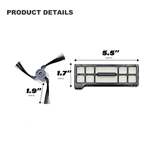 Piegricdiat Replacement Accessories Fit for Eufy X10 Pro Omni Robot Vacuum and Mop, Vacuum Bags & Hepa Filter& Side Sweep& Mop Pad& Brush Roll (9PC-Brush ROLL& Filter& Sweep& Bag& MOP)