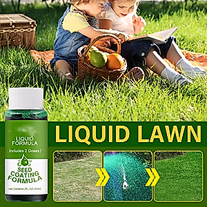 GreenRevive HydroSeeding Lawn Solution, Seed Spray Liquid Natural Green Grass Paint for Lawn, Grass Lawn Repair Spray, Liquid Seeding Grass Lawn Green Spray for Restoring Garden Lawn Dry Spots (8 PCS)