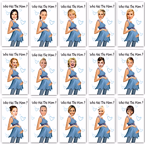 33 Cute Baby Shower Games - Scratch Off Lottery Ticket Raffle Cards Baby Shower Game - Funny Baby Shower Games - Who Has The Mom - 33 Sheets