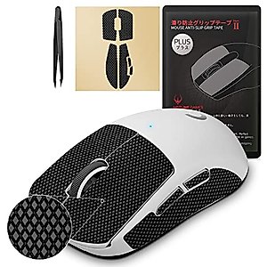HOTLINEGAMES [Grip Upgrade] 2.0 Plus Mouse Anti Slip Grip Tape Compatible with Logitech G Pro X Superlight Wireless Gaming Mouse Skins,Sweat Resistant,Cut to Fit,Easy to Apply,Pro Performance Upgrade